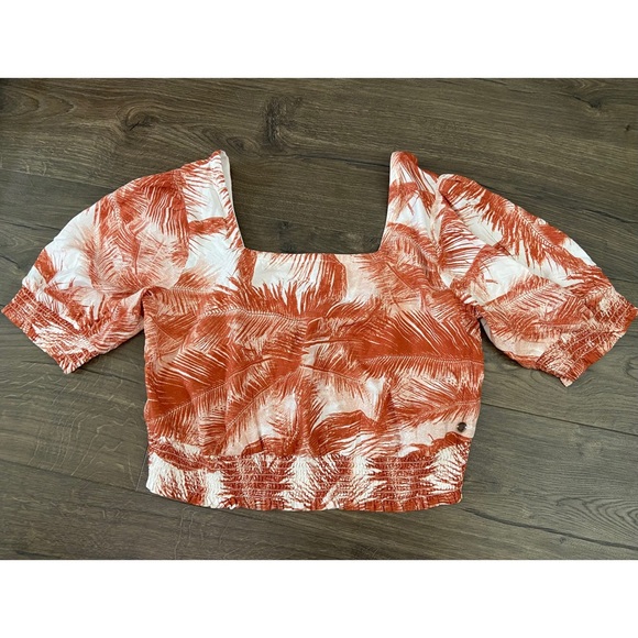 Roxy | Tops | Roxy Crop Top In Palm Trees | Poshmark